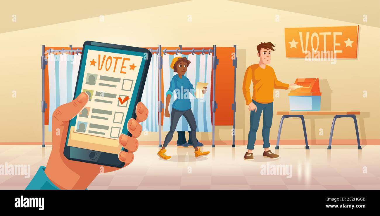 Polling place on election day Stock Vector Images - Alamy