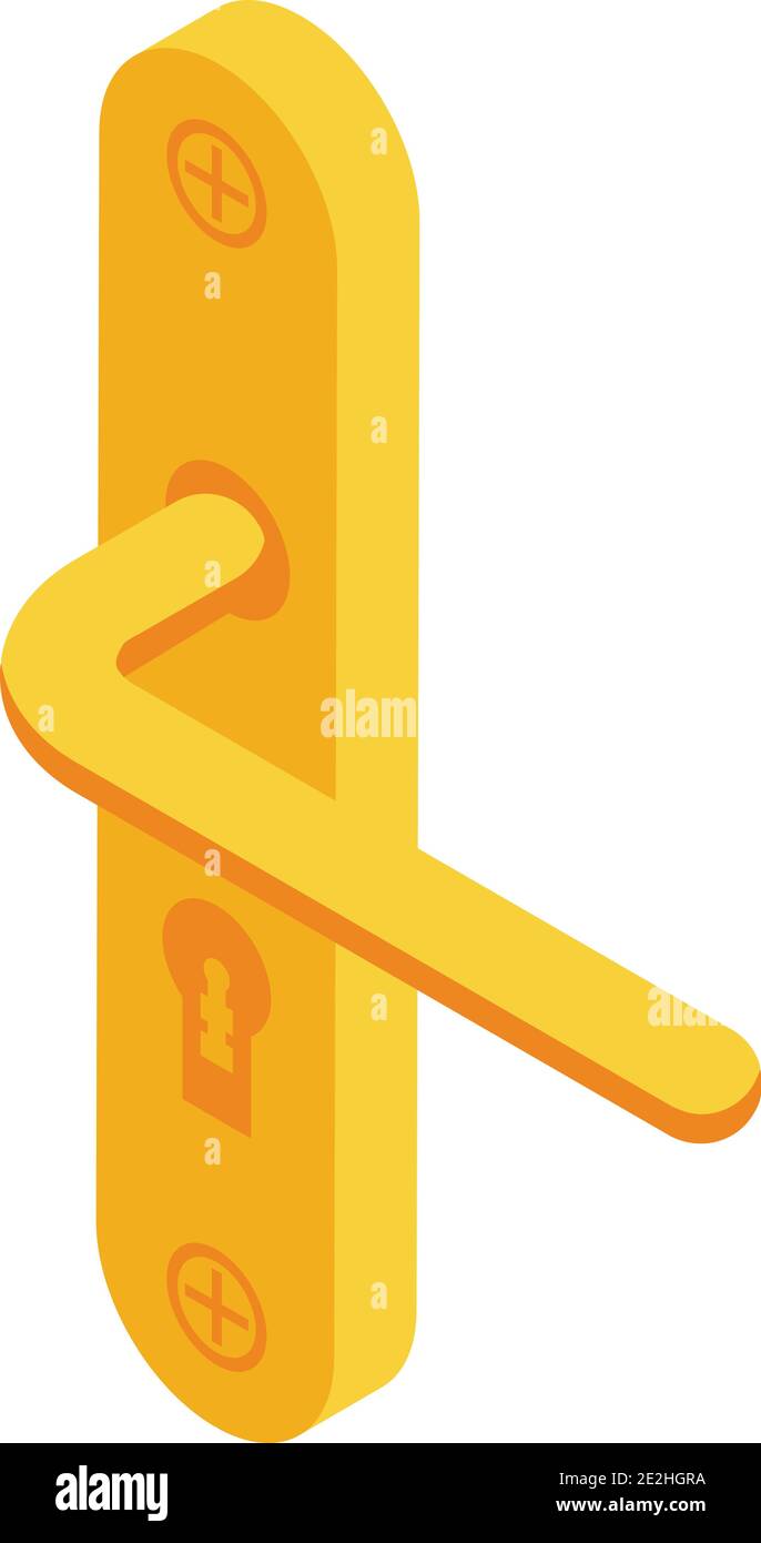 Door latch icon. Isometric of door latch vector icon for web design ...