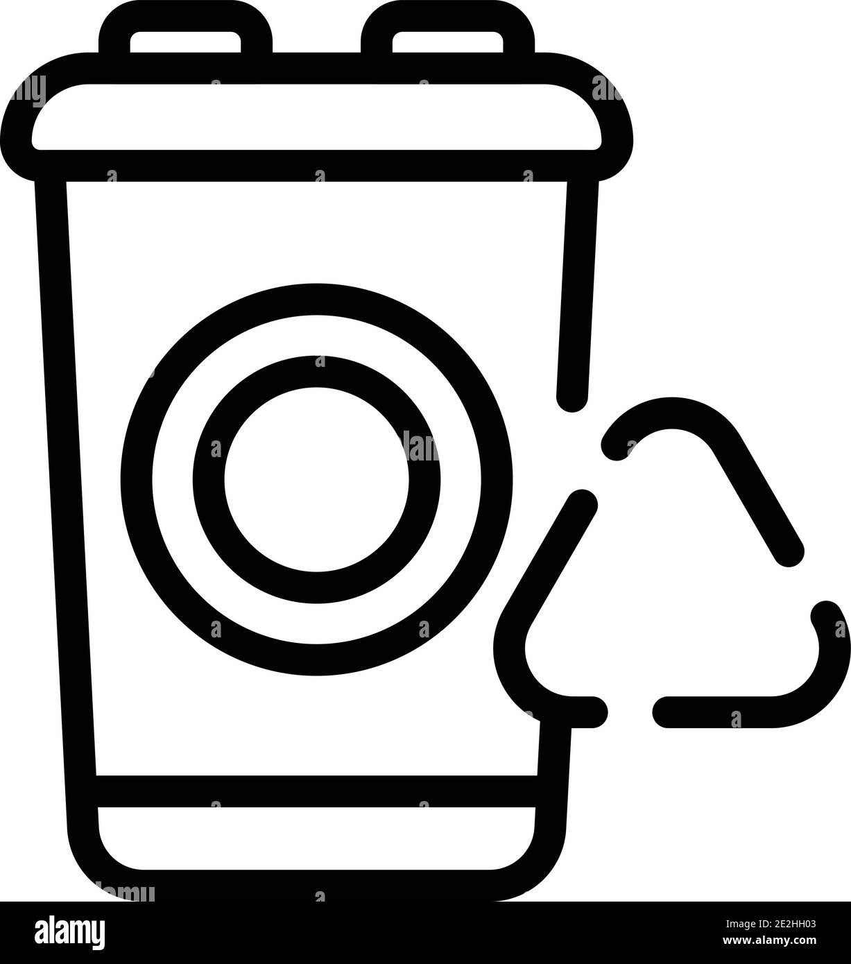 Eco plastic glass icon. Outline eco plastic glass vector icon for web ...