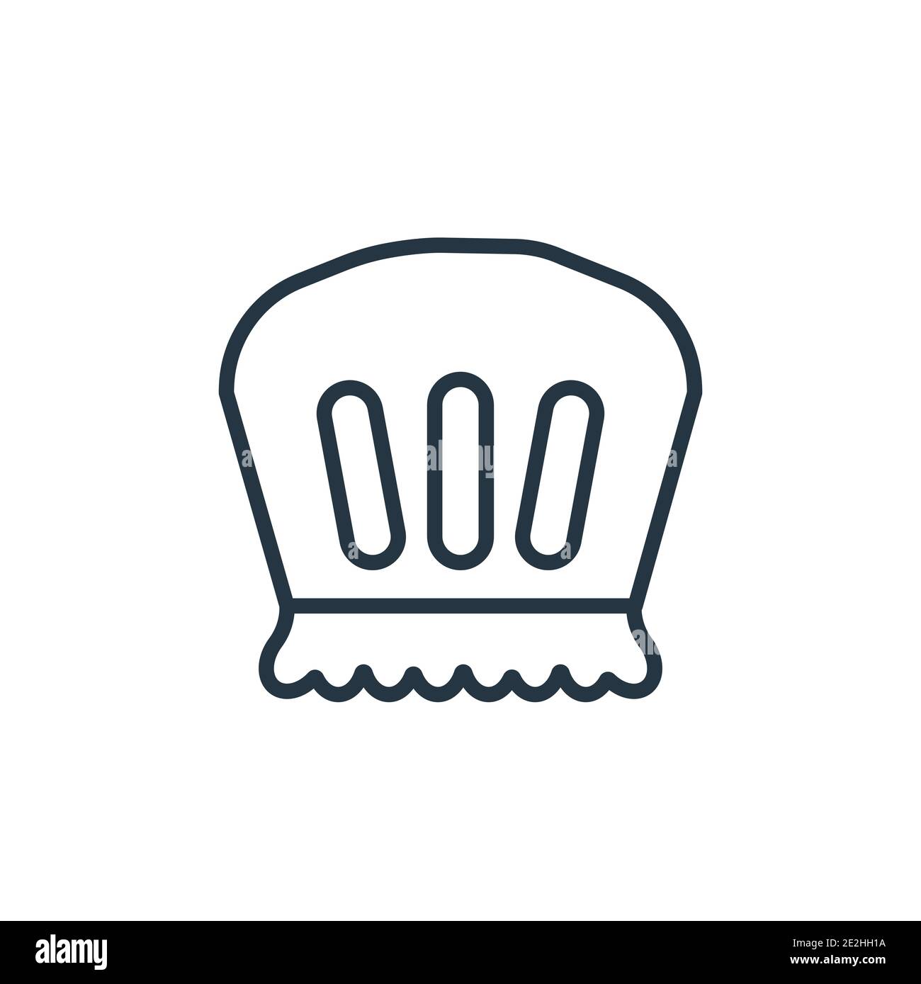Shower cap outline vector icon. Thin line black shower cap icon, flat ...