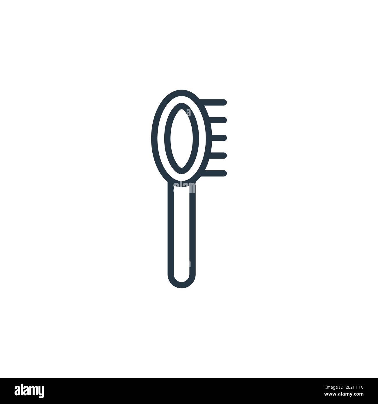 Primp outline vector icon. Thin line black primp icon, flat vector ...