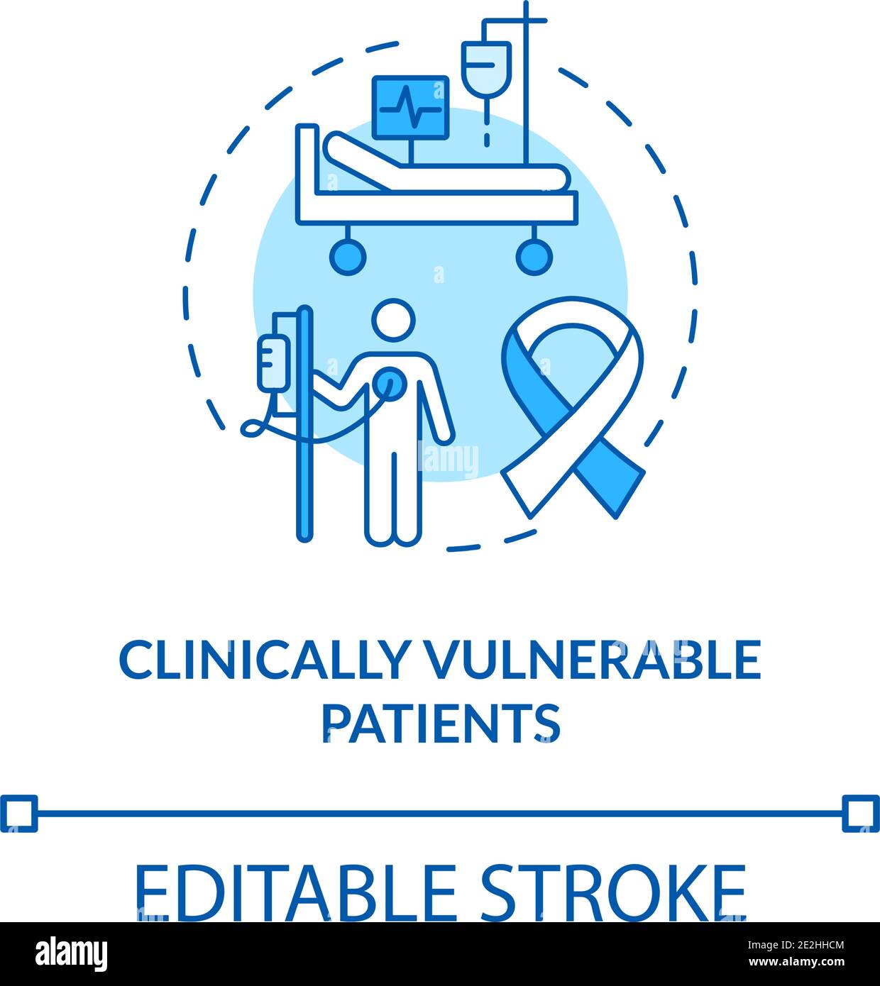 Clinically vulnerable patients concept icon Stock Vector Image & Art ...