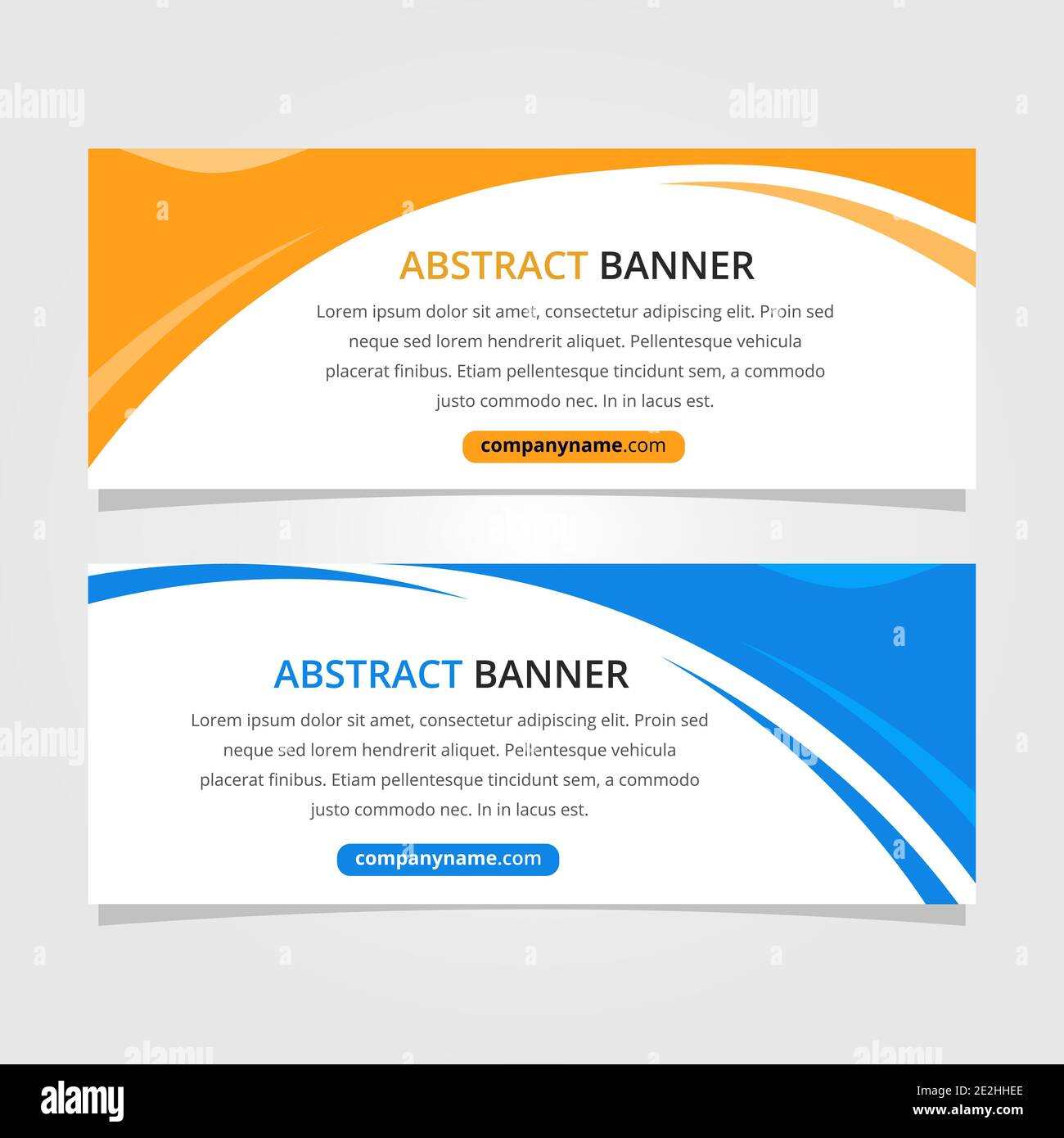 Abstract blue and orange wave banners templates Stock Vector Image ...