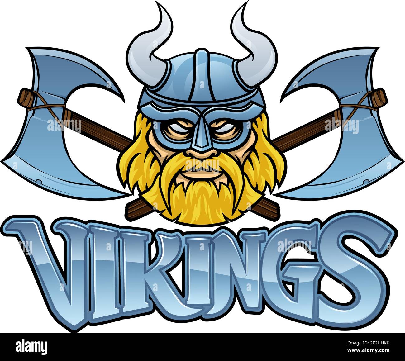 Viking Crossed Axes Mascot Warrior Sign Graphic Stock Vector Image ...
