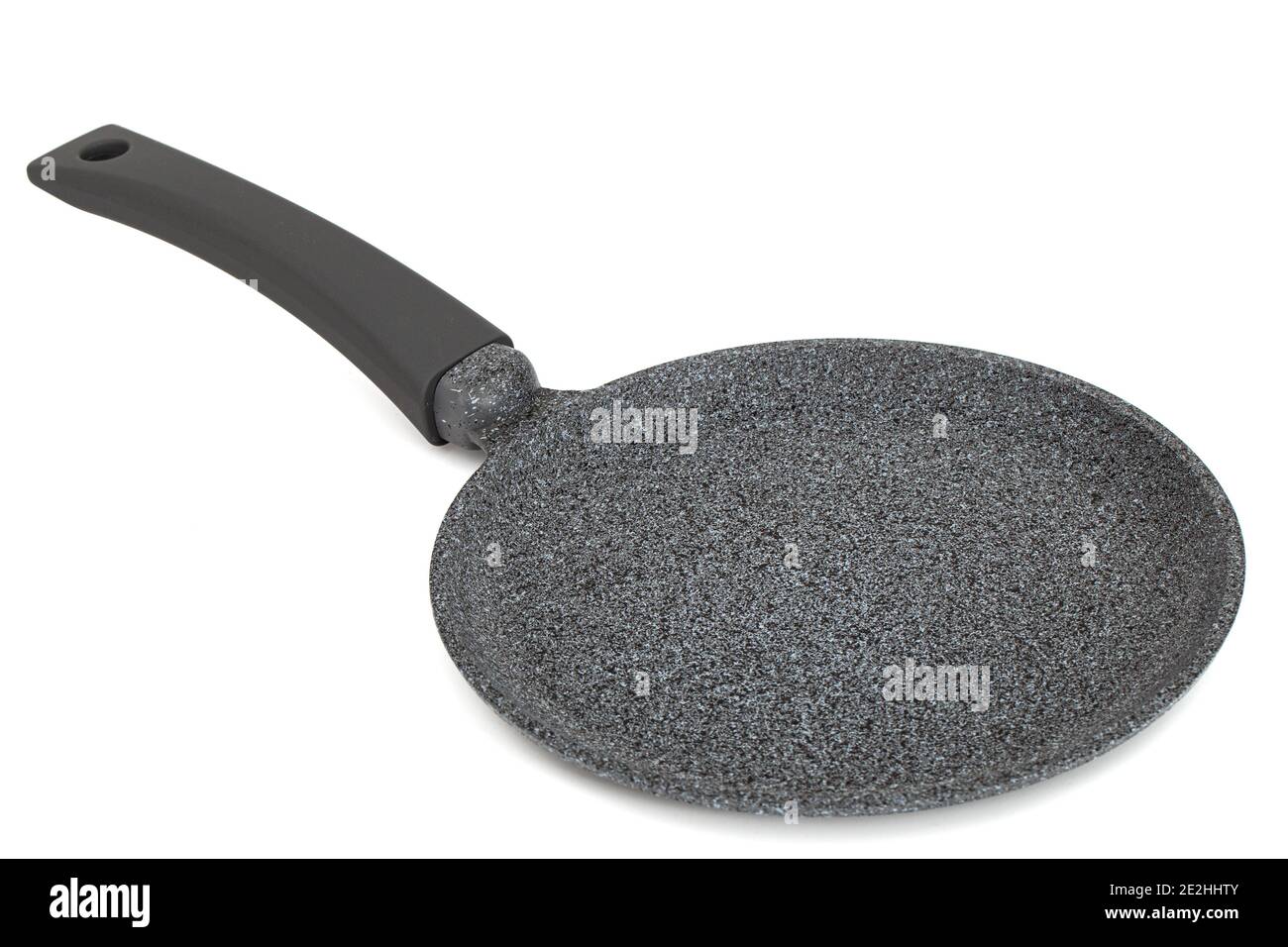 Grey frying pan with non-stick, isolated on white background Stock ...