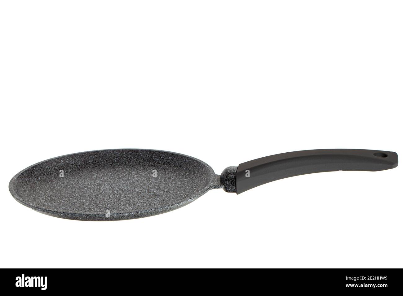 Grey frying pan with non-stick, isolated on white background Stock ...