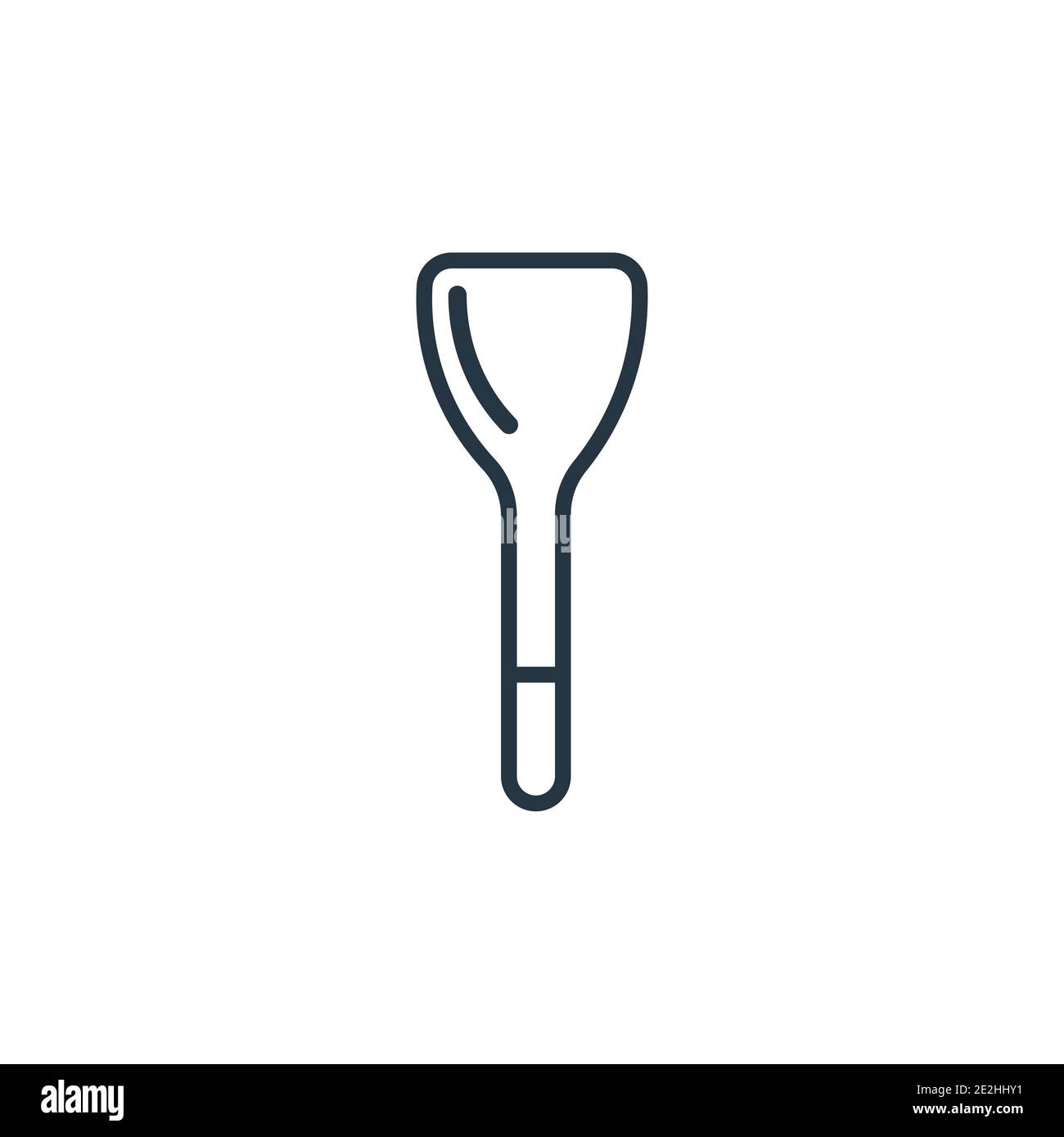 Paddle outline vector icon. Thin line black paddle icon, flat vector ...