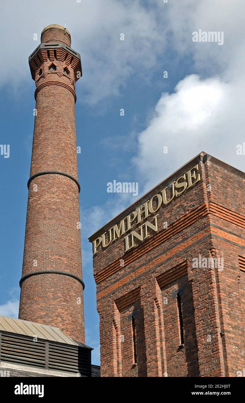 The Pumphouse pub at the Albert Dock in Liverpool. Liverpool City of ...
