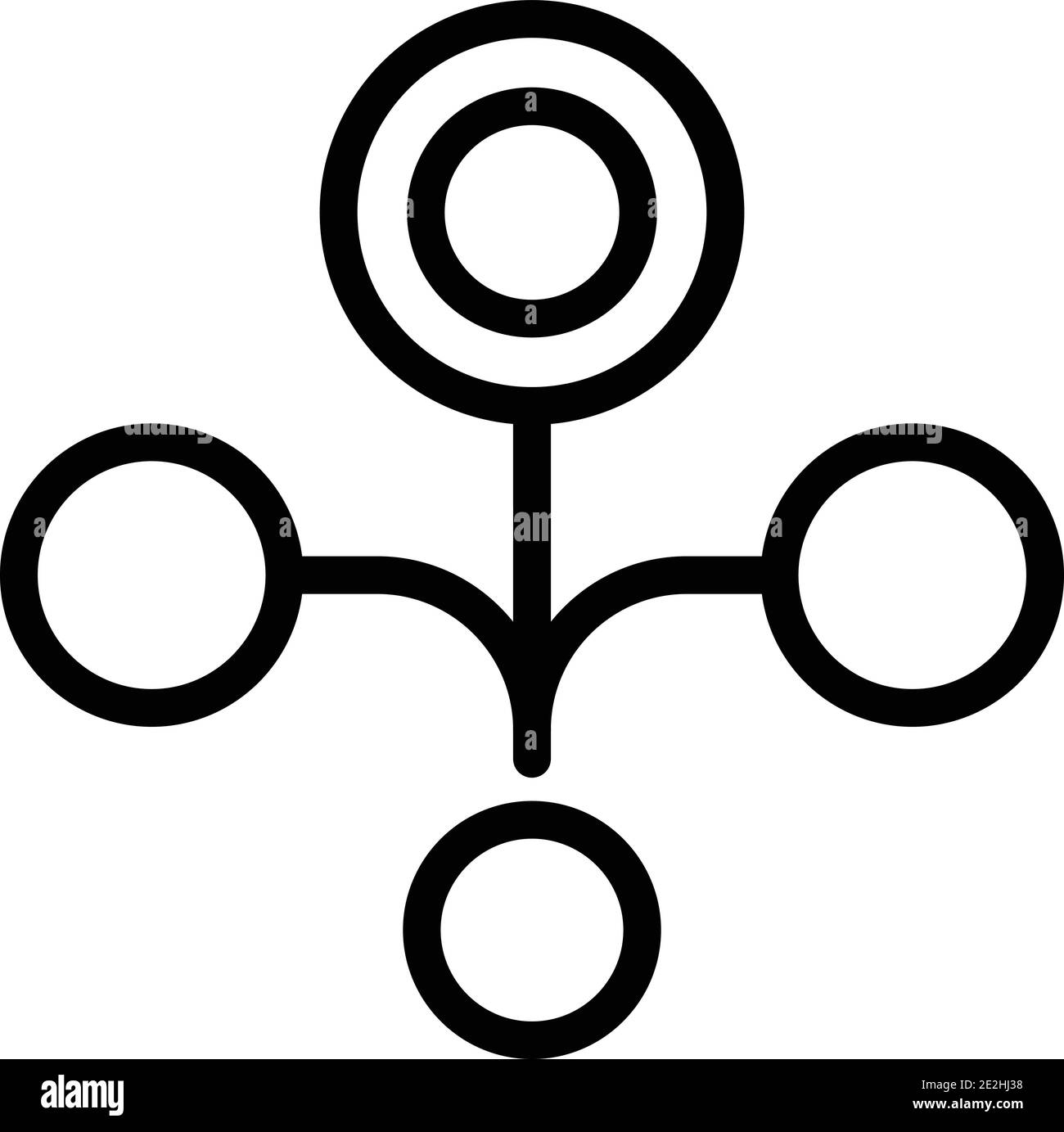 Network nodes icon. Outline network nodes vector icon for web design ...