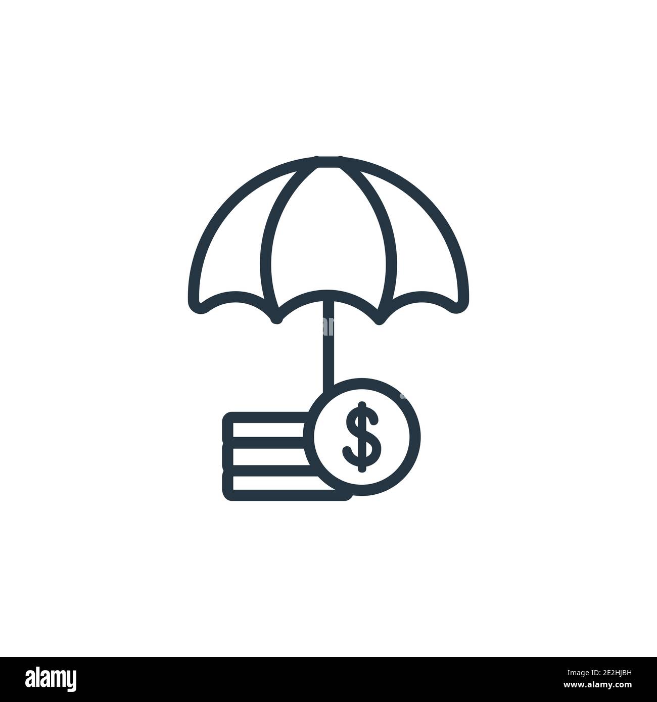 Protection outline vector icon. Thin line black protection icon, flat ...