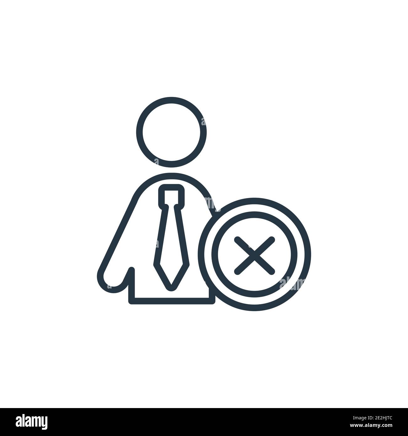Remove user outline vector icon. Thin line black remove user icon, flat ...