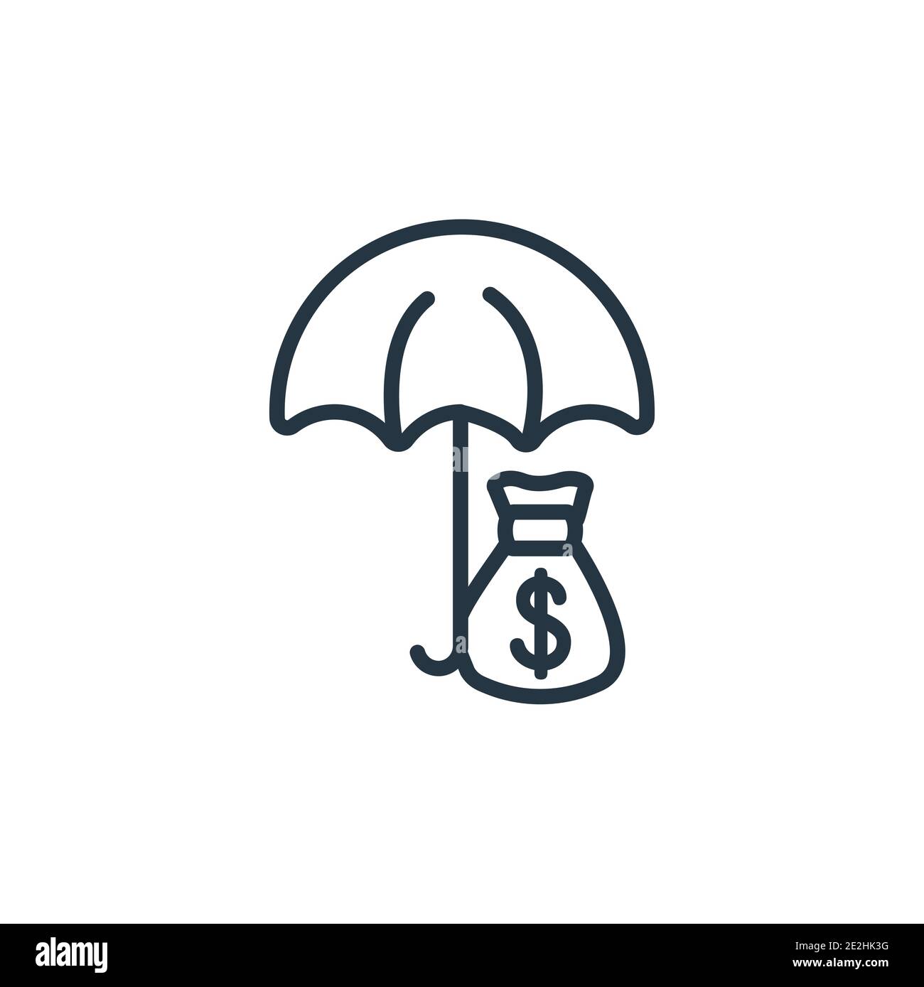 Savings outline vector icon. Thin line black savings icon, flat vector ...