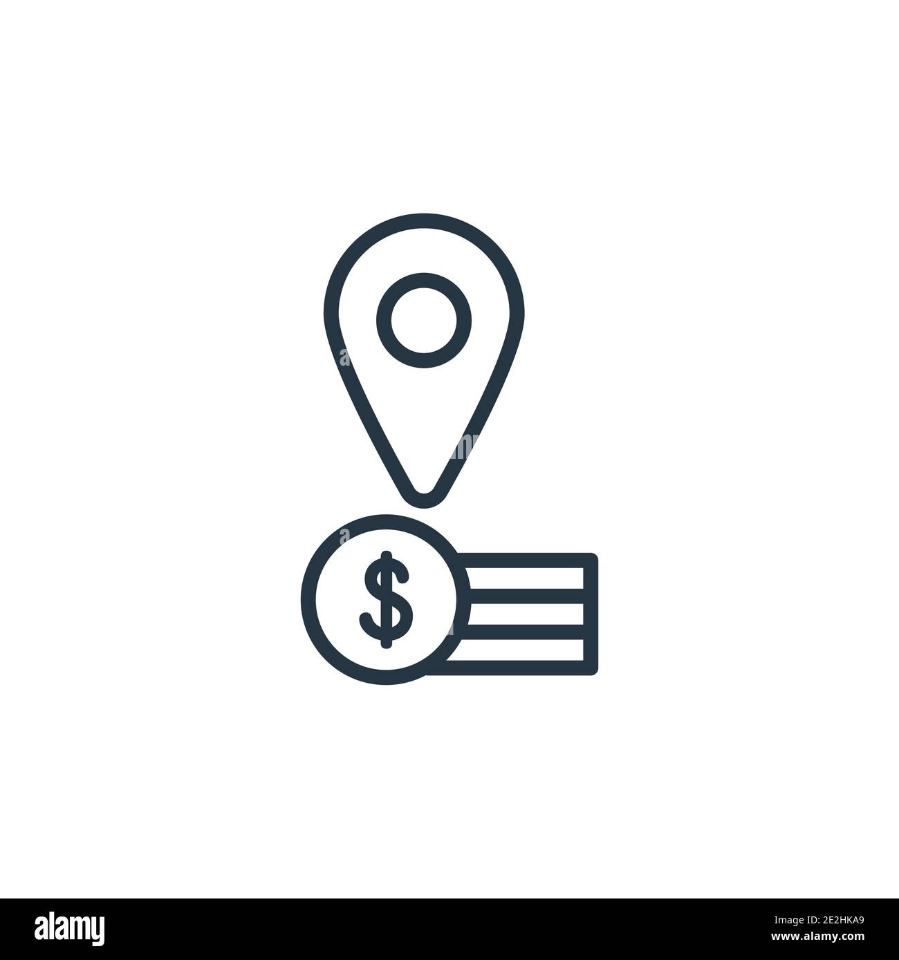 Replacement value outline vector icon. Thin line black replacement ...