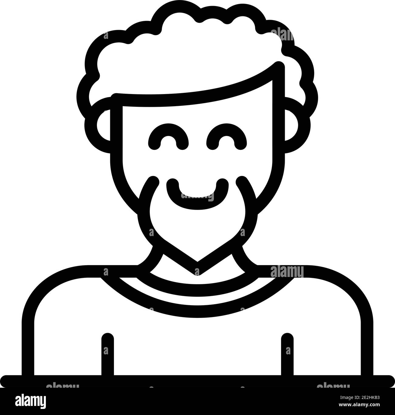 Street man smiling icon. Outline street man smiling vector icon for web ...