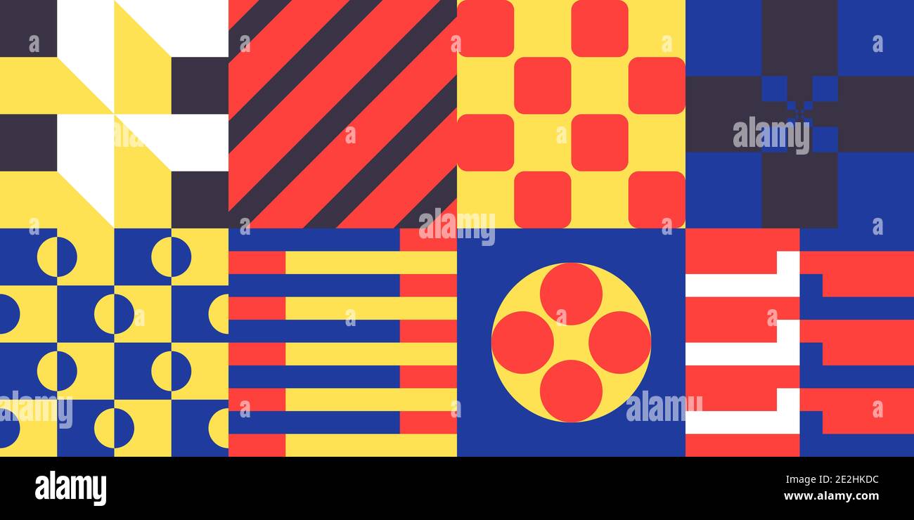 Abstract geometric vector pattern in Neo-Geo style. Layered file Stock ...