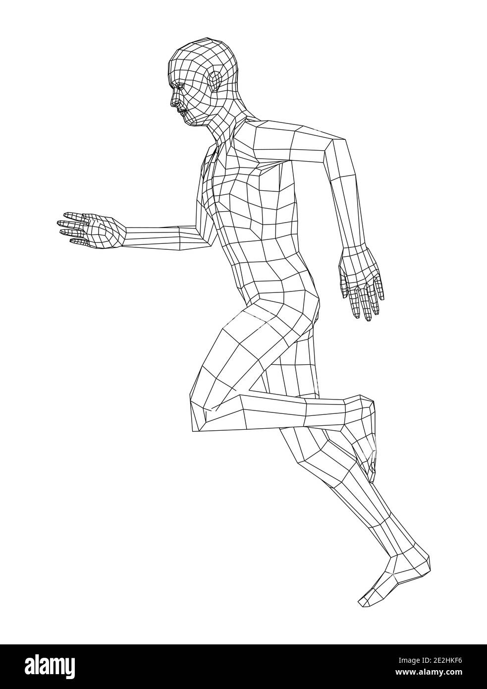 Wireframe running man. Vector Stock Vector Image & Art - Alamy