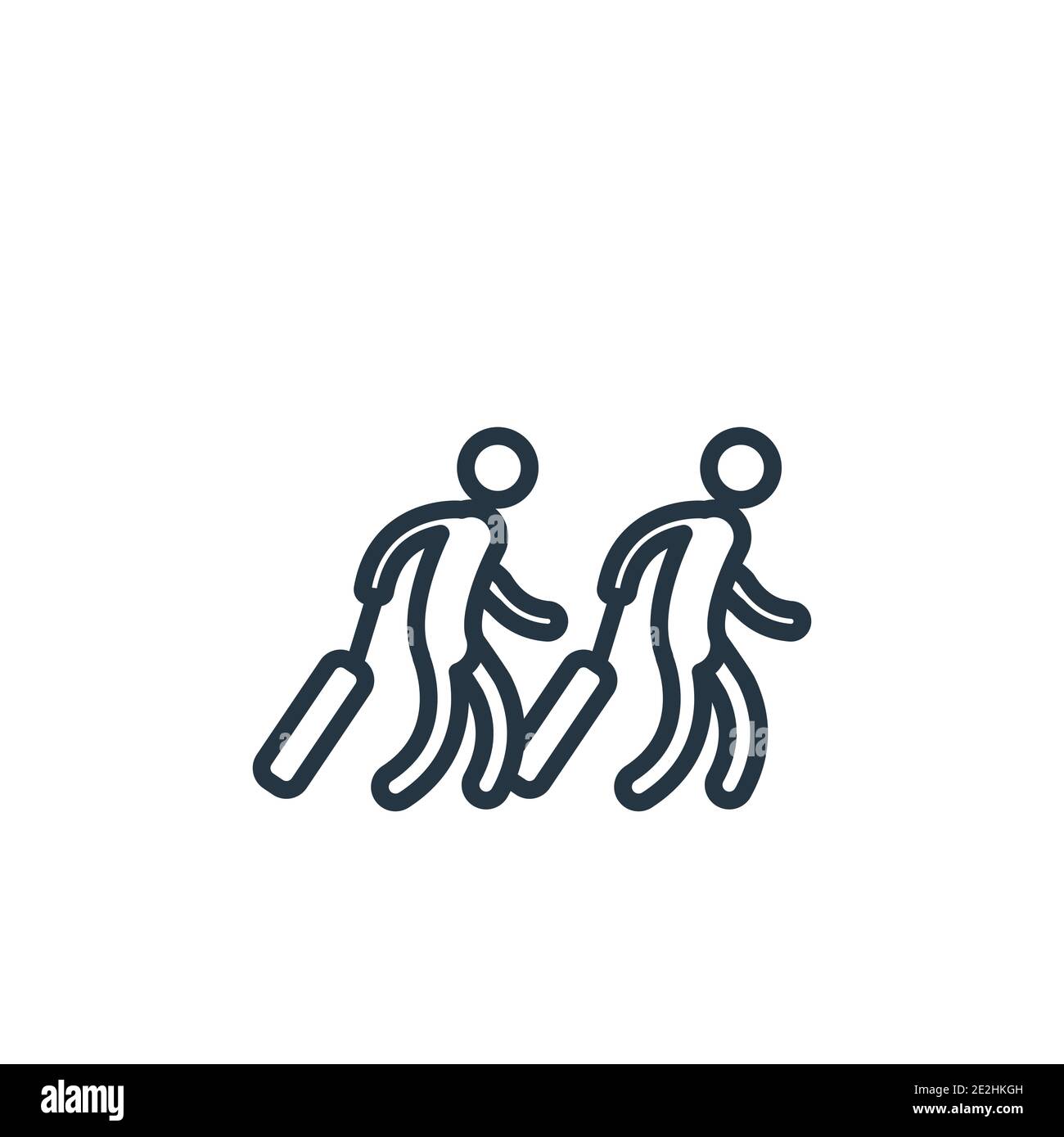 People outline vector icon. Thin line black people icon, flat vector ...