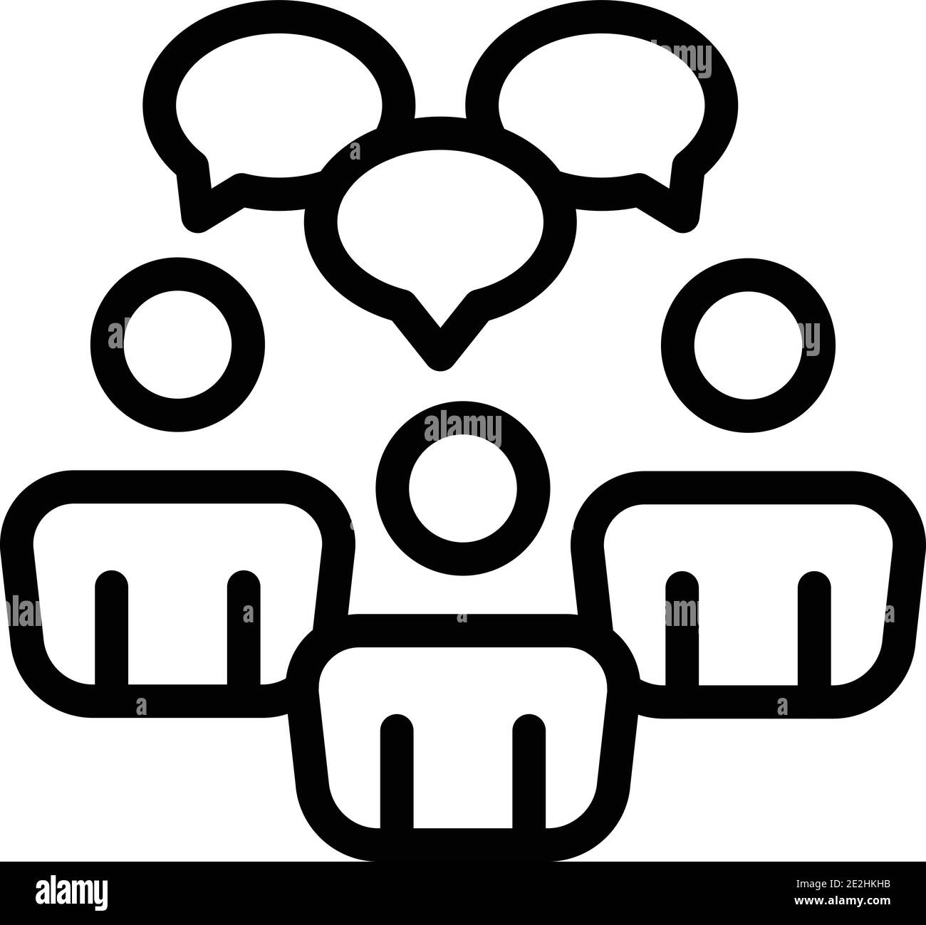 Human communication icon. Outline human communication vector icon for ...