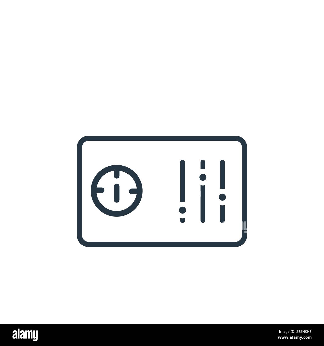 Control panel outline vector icon. Thin line black control panel icon ...