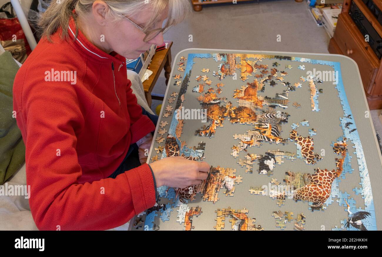 Mature Woman Jigsaw Puzzle High Resolution Stock Photography and Images ...