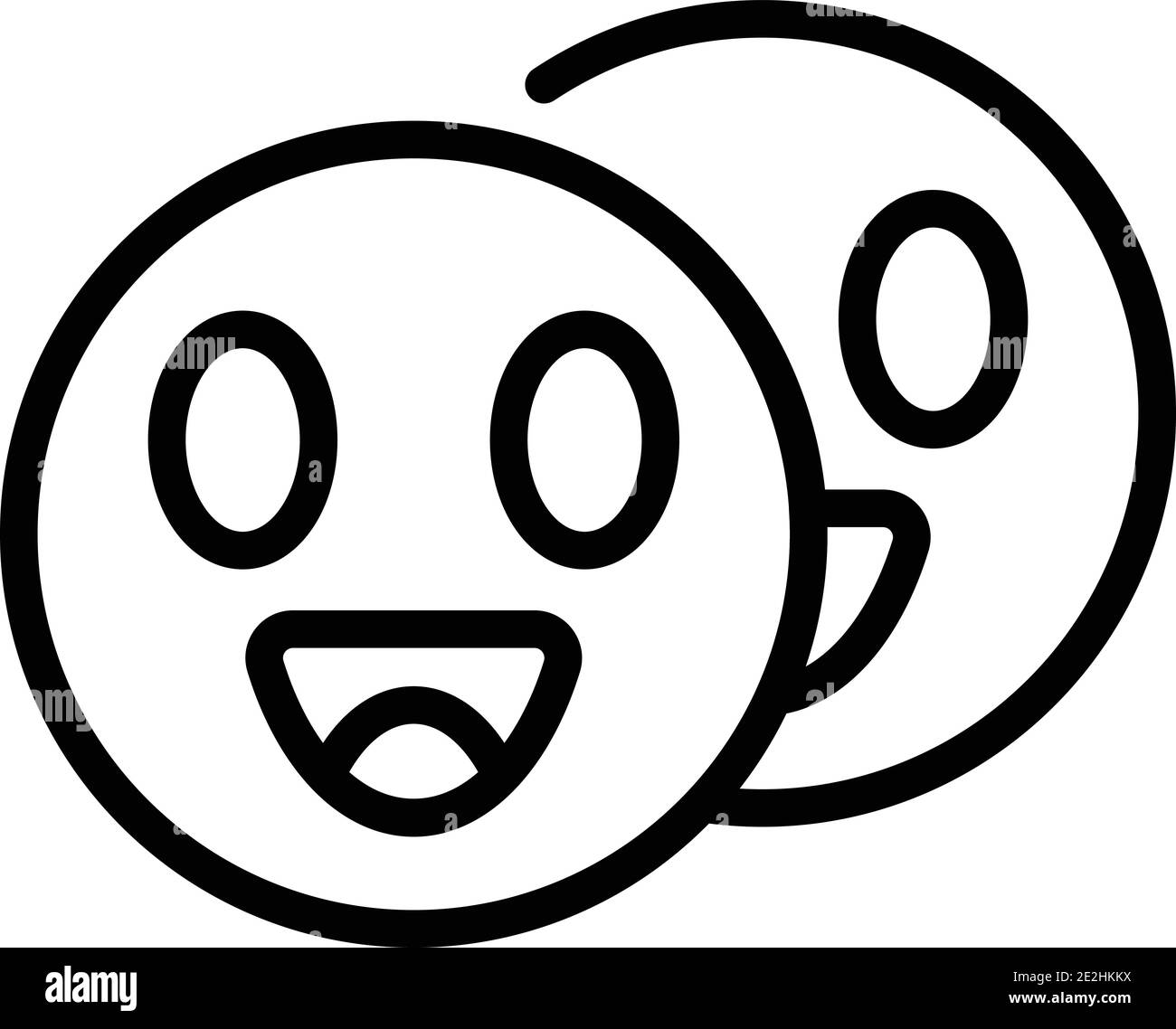 Modern laugh emoji icon. Outline modern laugh emoji vector icon for web ...