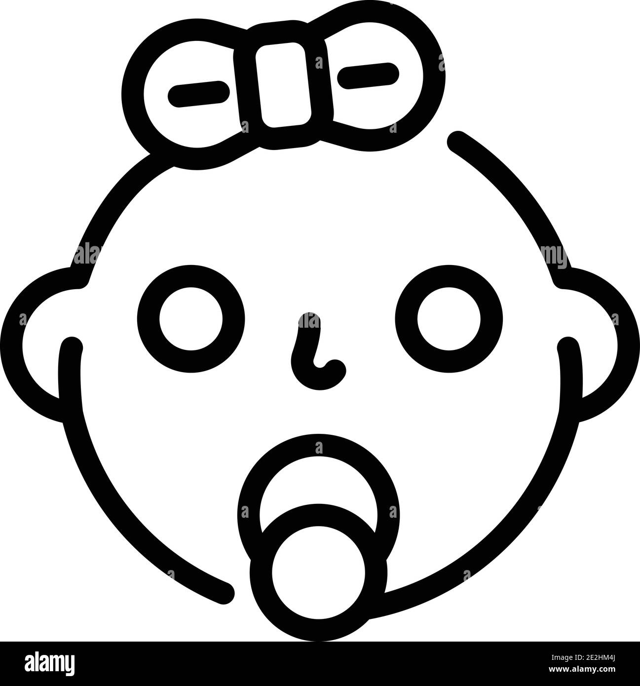 Newborn baby icon. Outline newborn baby vector icon for web design ...