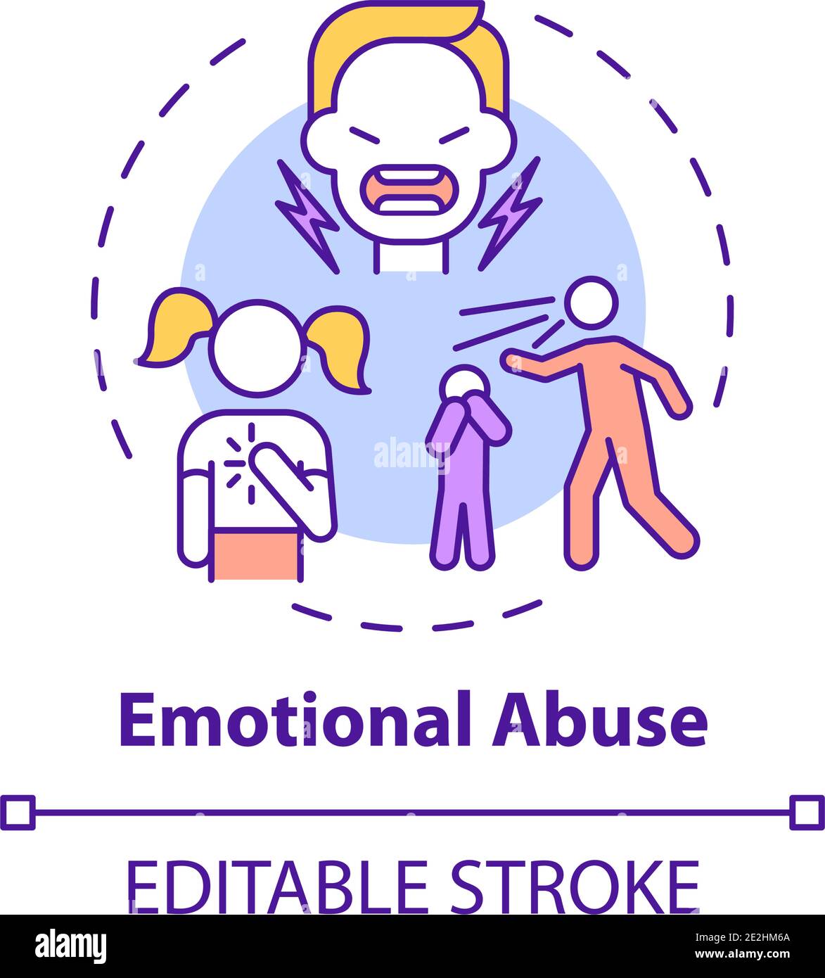 Emotional abuse Stock Vector Images - Alamy