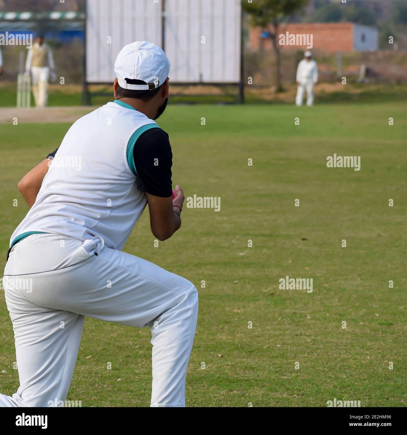 New Delhi India – July 01 2018 : Full length of cricketer playing on ...