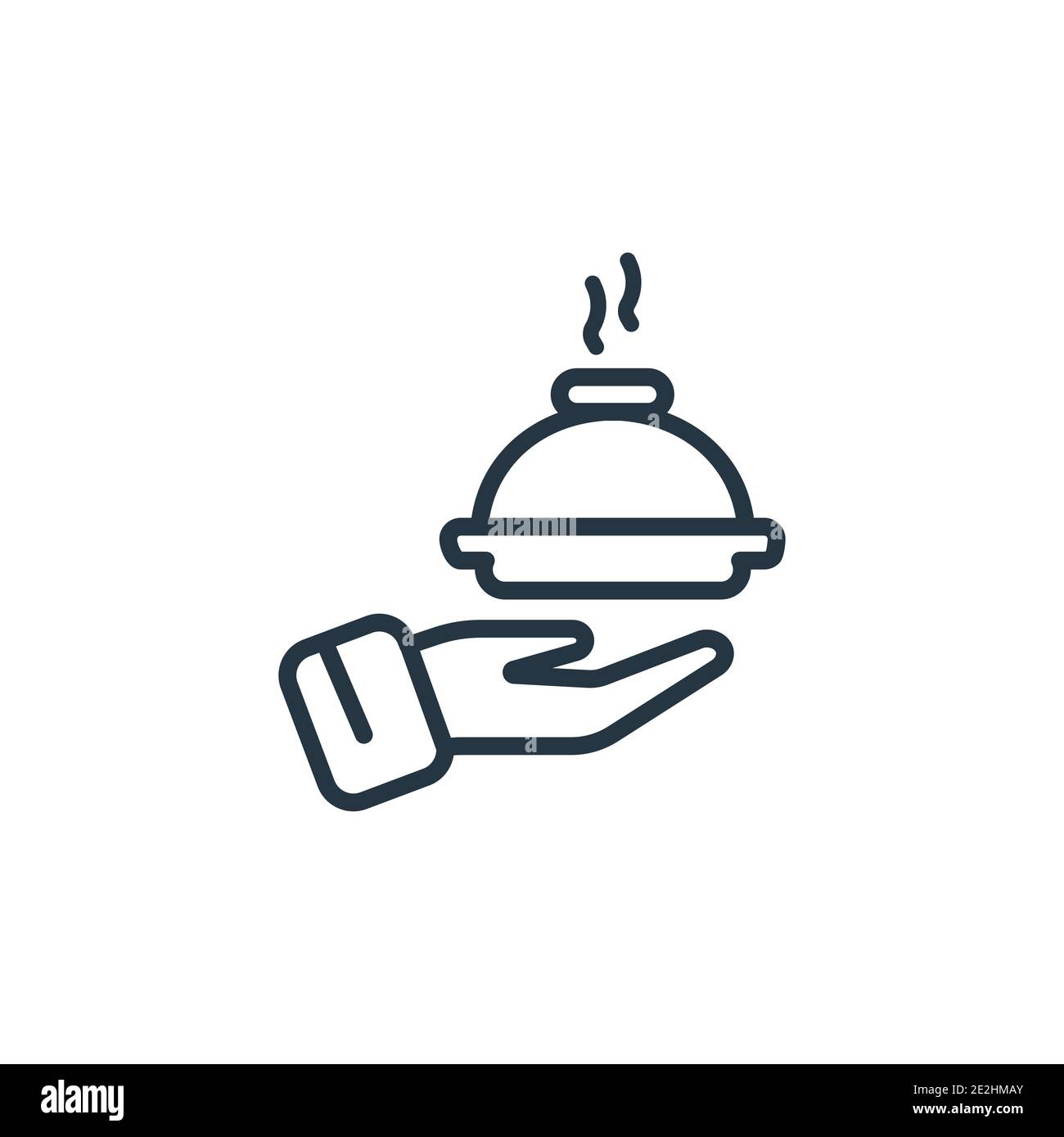 Restaurant tray outline vector icon. Thin line black restaurant tray ...