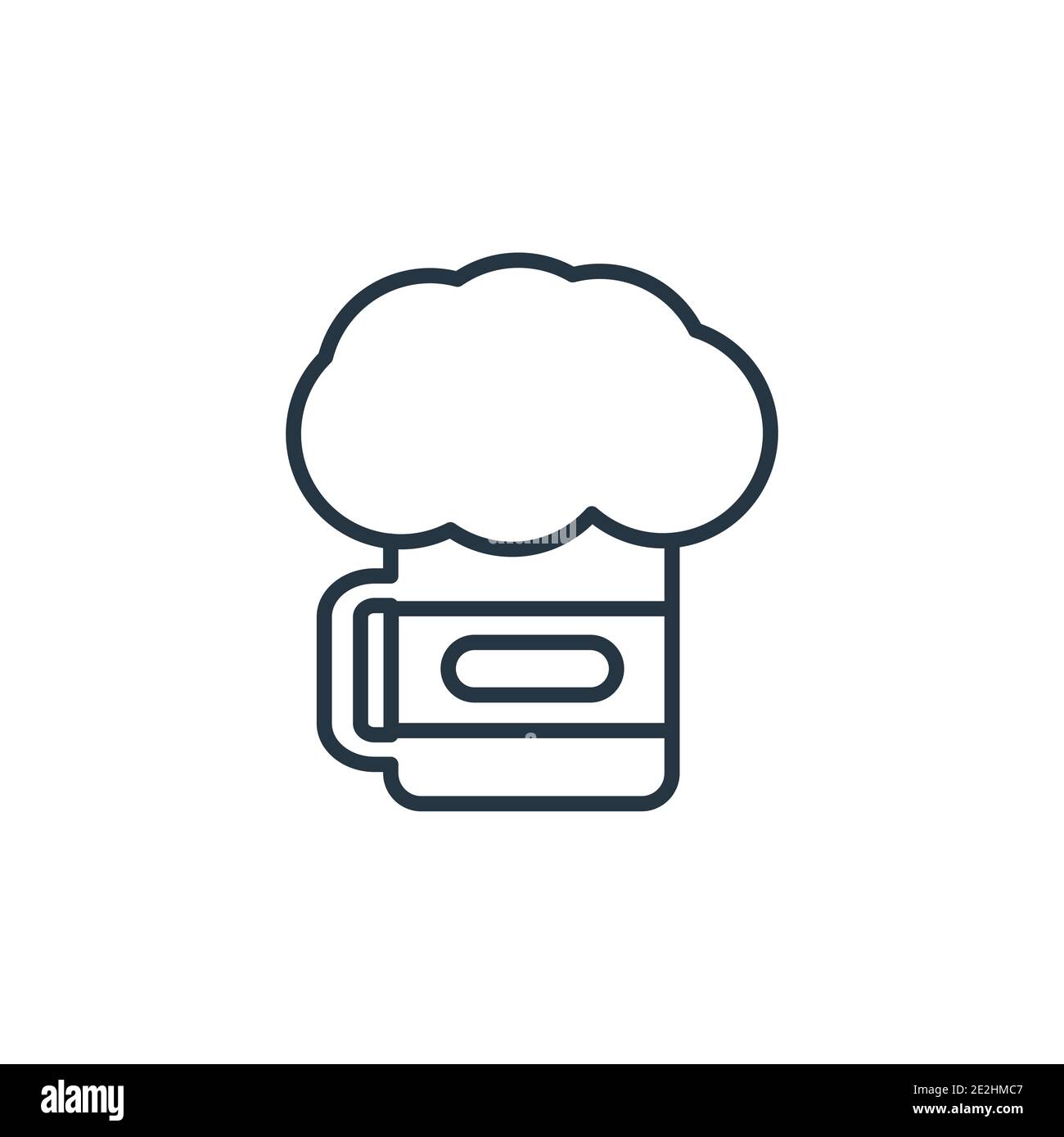 Beer outline vector icon. Thin line black beer icon, flat vector simple ...