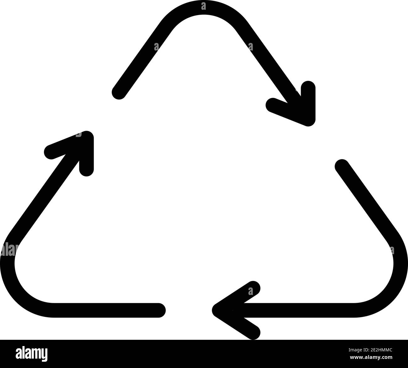 Recycle triangle icon. Outline recycle triangle vector icon for web ...