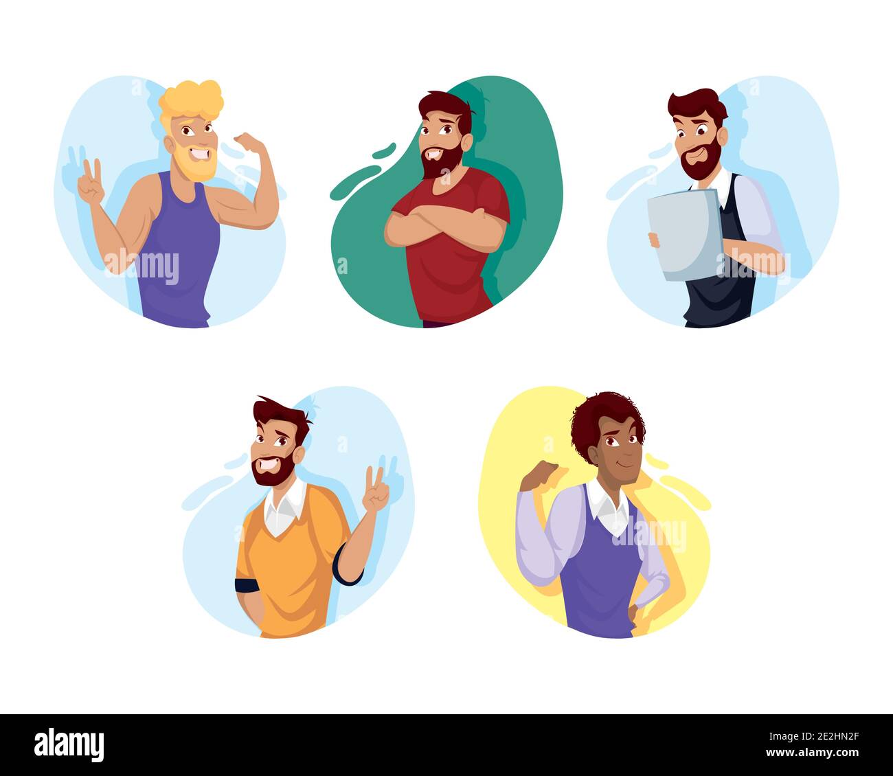 men cartoons set design, Man boy male person people human and social ...