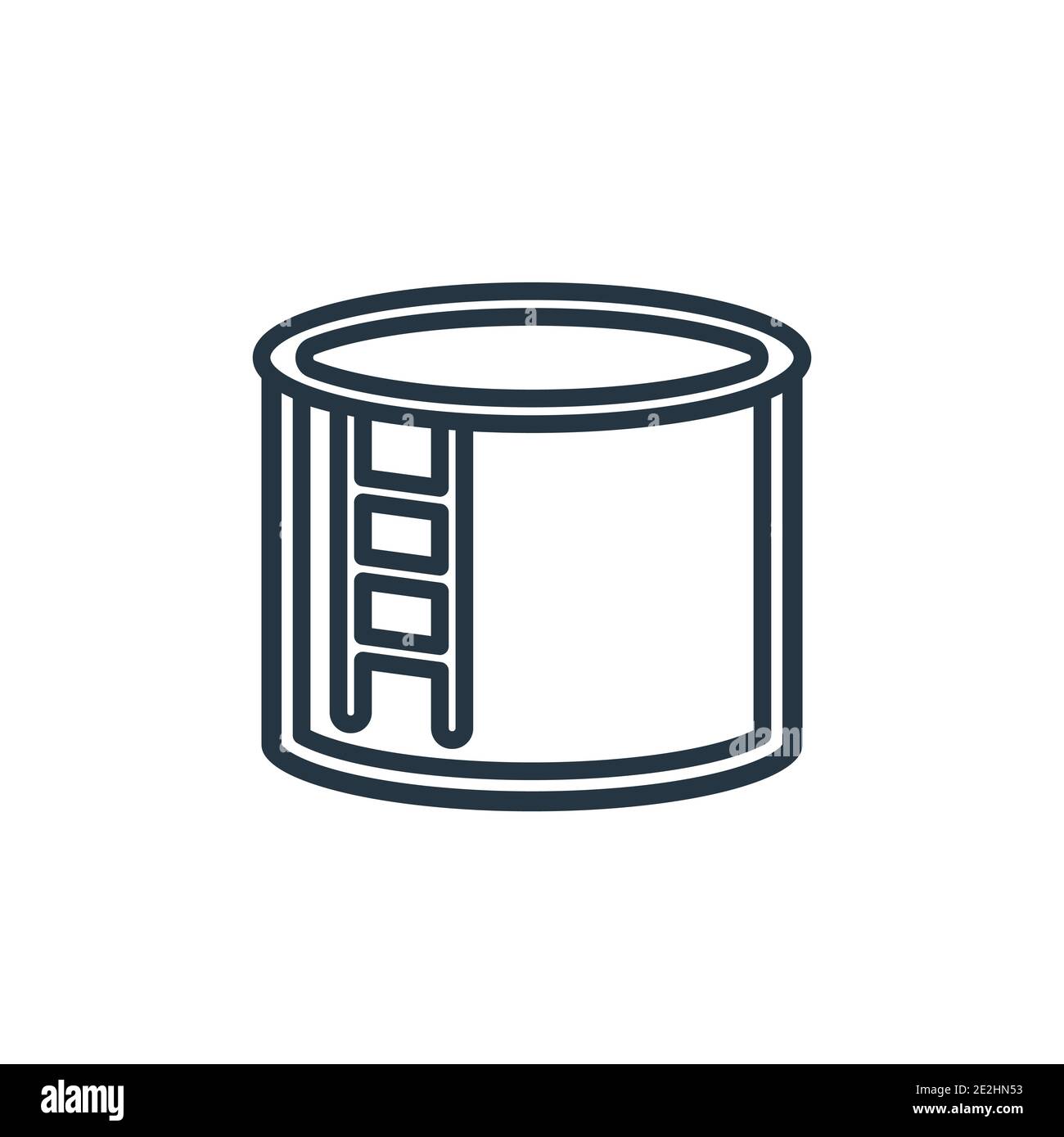 Storage tank outline vector icon. Thin line black storage tank icon ...