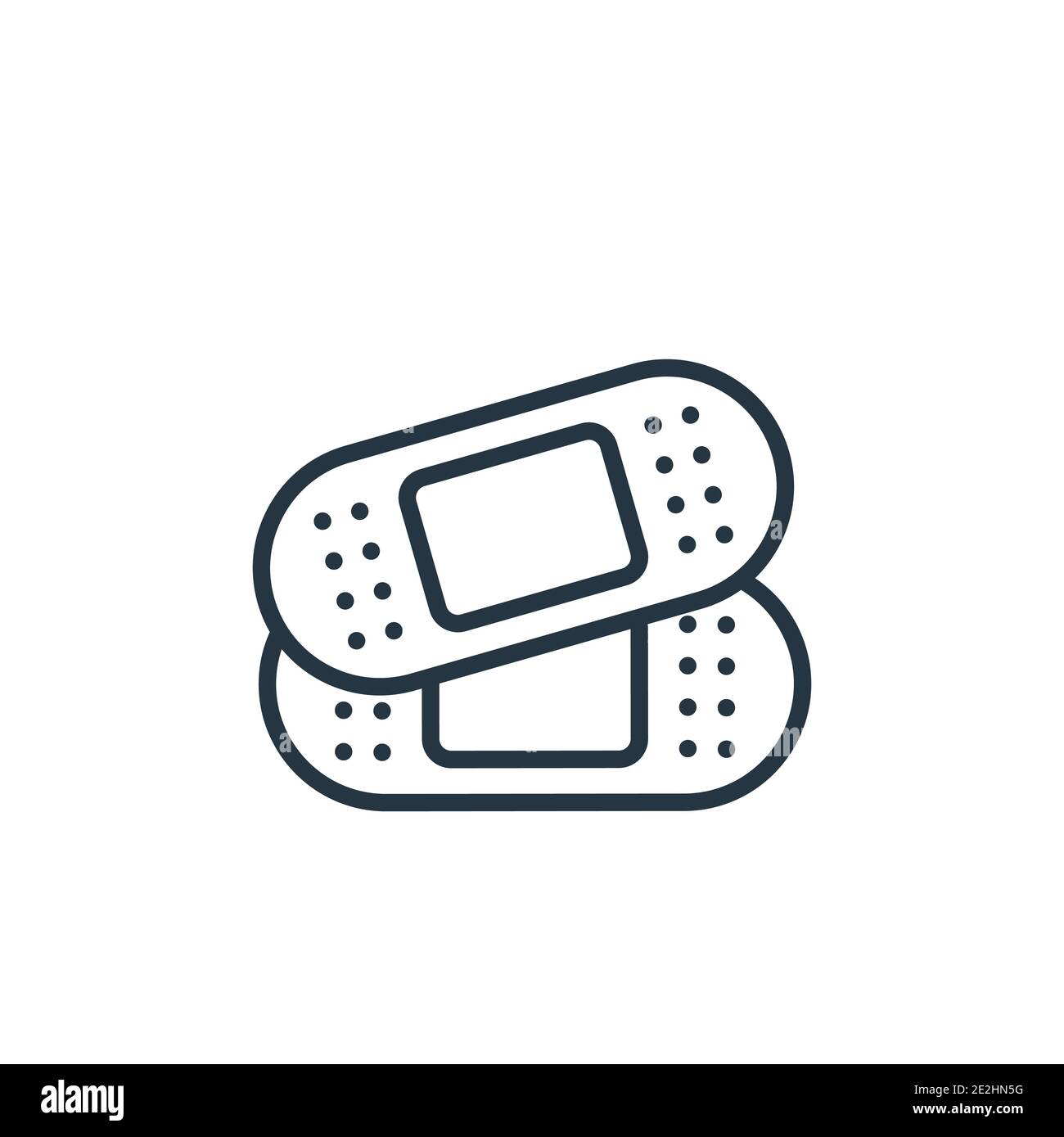 Bandage outline vector icon. Thin line black bandage icon, flat vector ...
