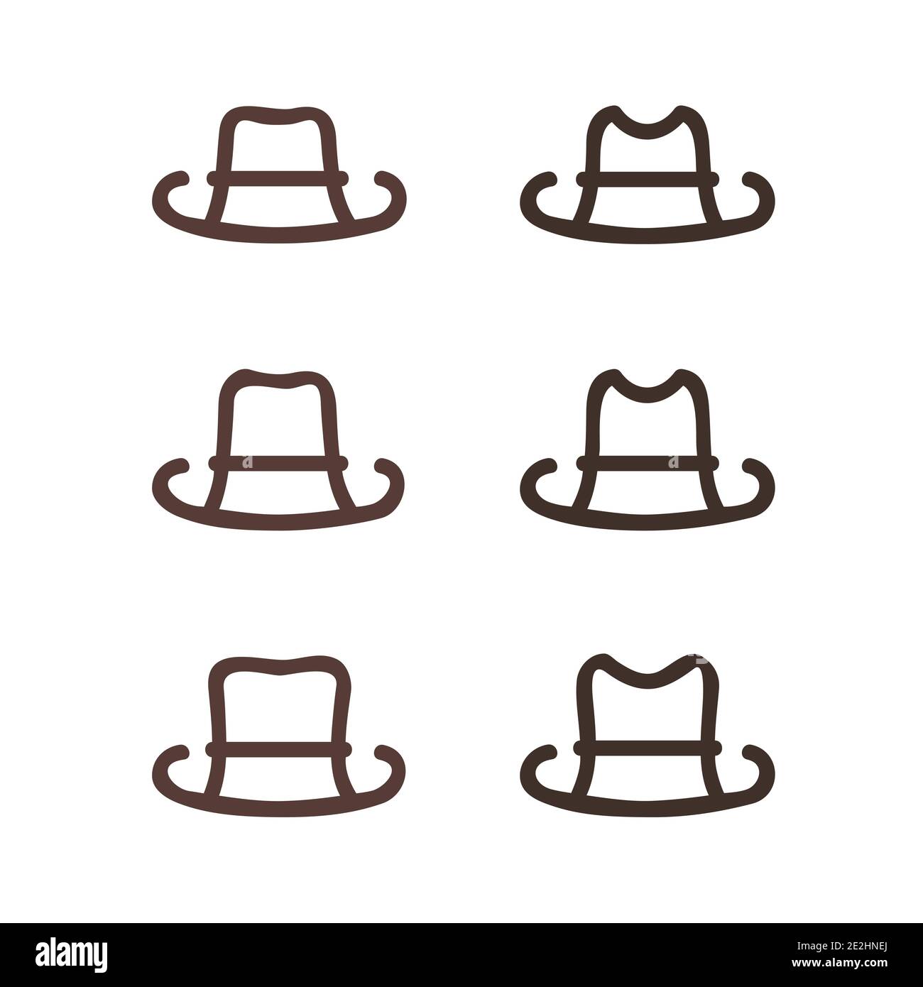 Set of outline hats - vector illustration Stock Vector Image & Art - Alamy