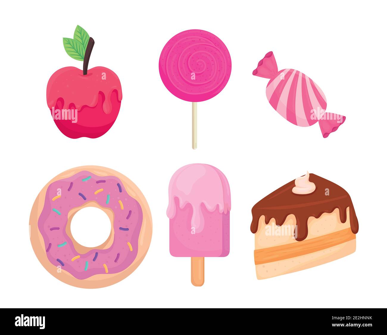 Sweet food symbol set vector design Stock Vector Image & Art - Alamy