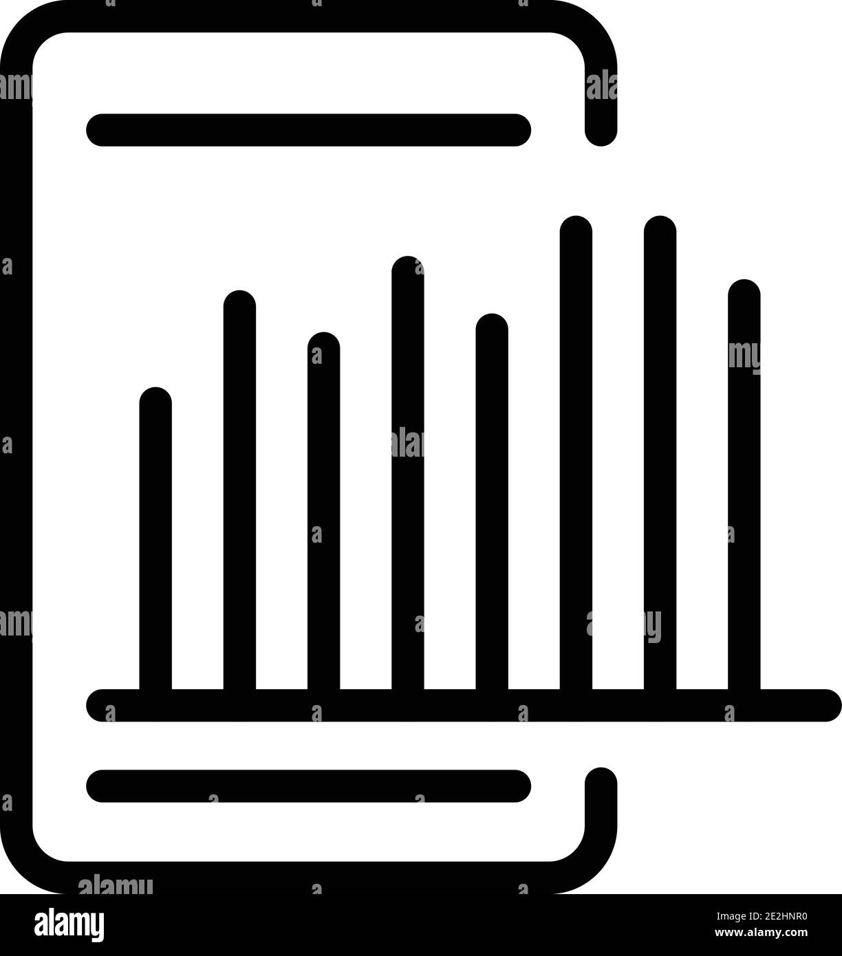 Online chart icon. Outline online chart vector icon for web design ...