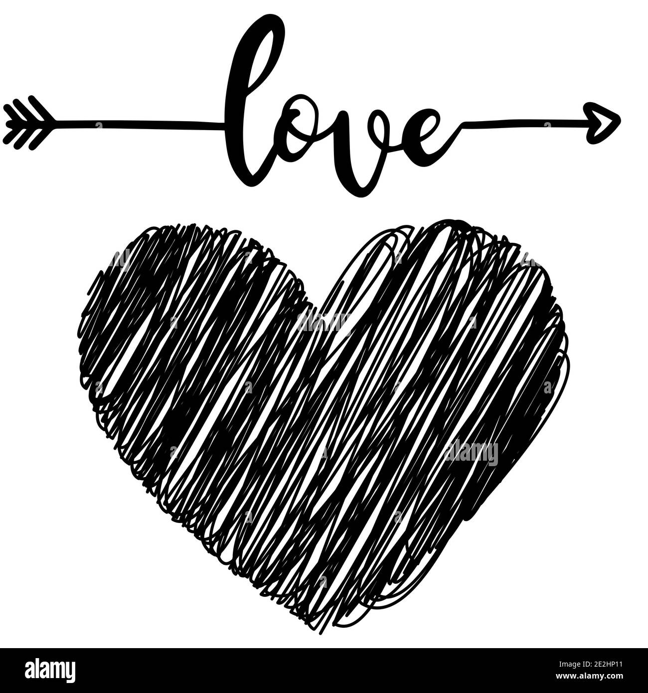 Illustration of the text "love" for design isolated on a white ...