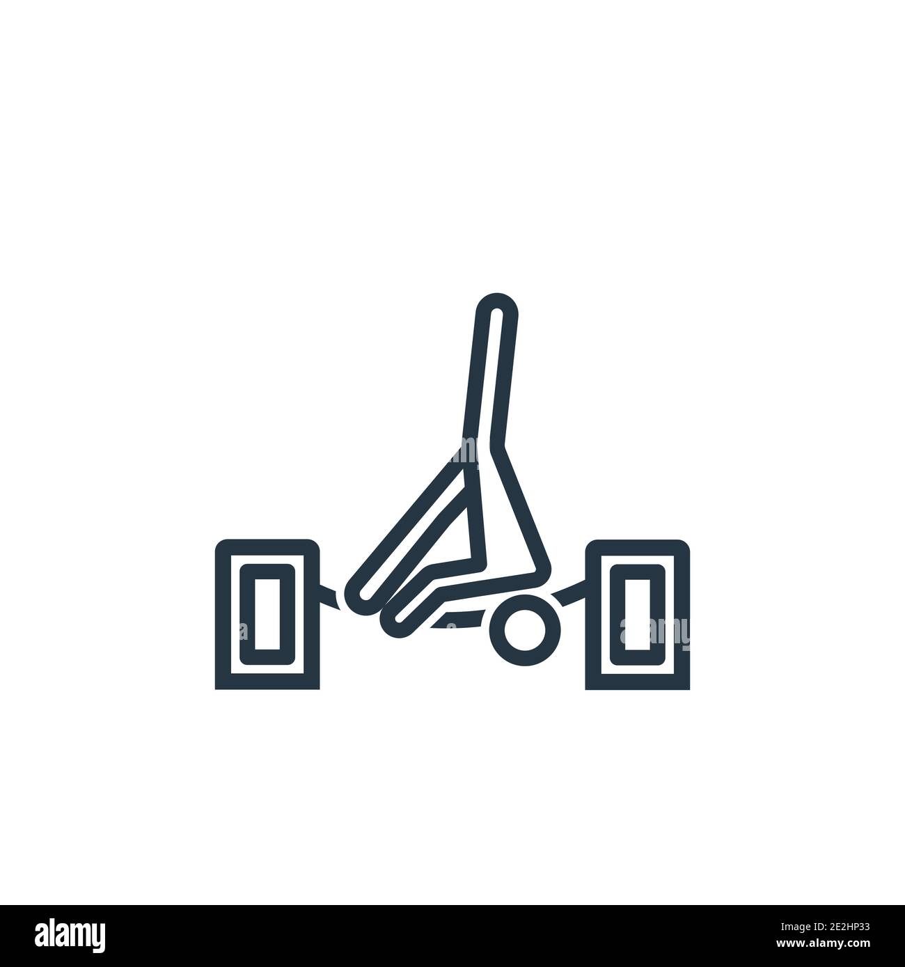 Acrobatic outline vector icon. Thin line black acrobatic icon, flat ...