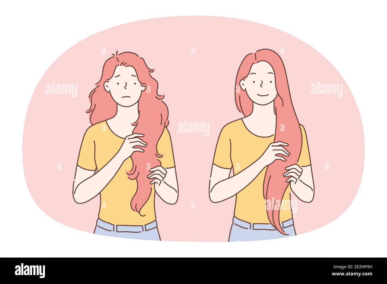 Lose hair Stock Vector Images - Alamy