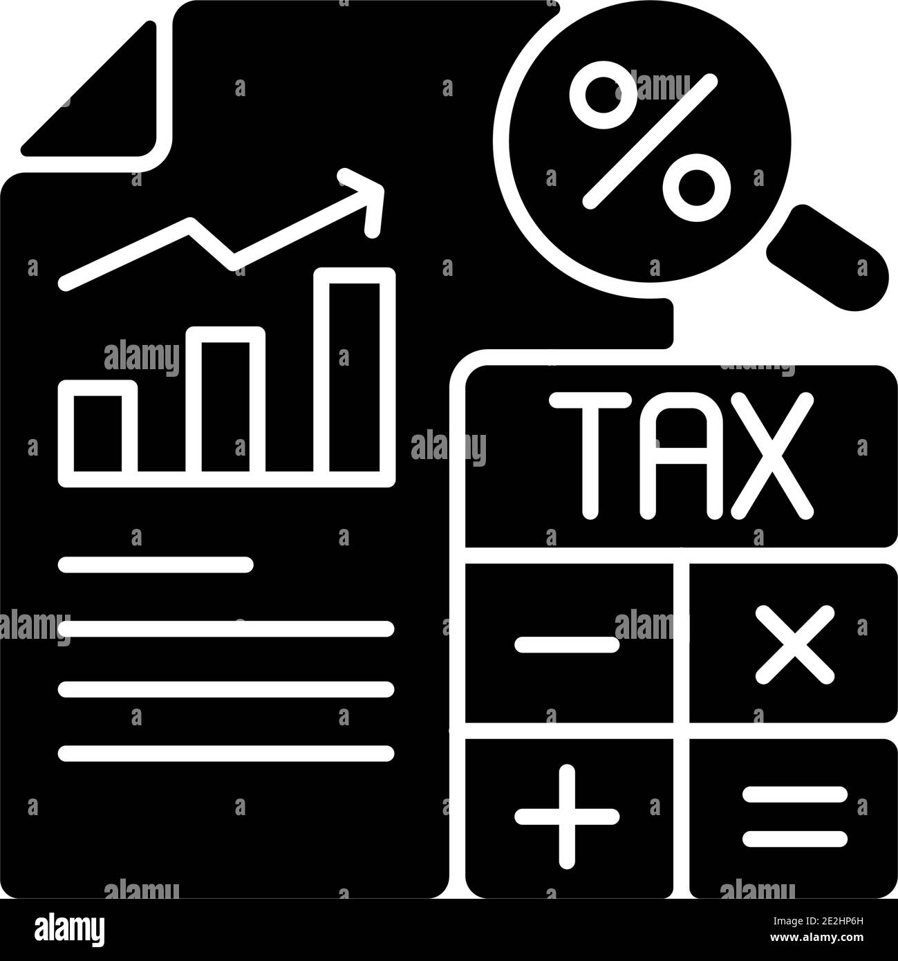 Tax accounting black glyph icon Stock Vector Image & Art - Alamy
