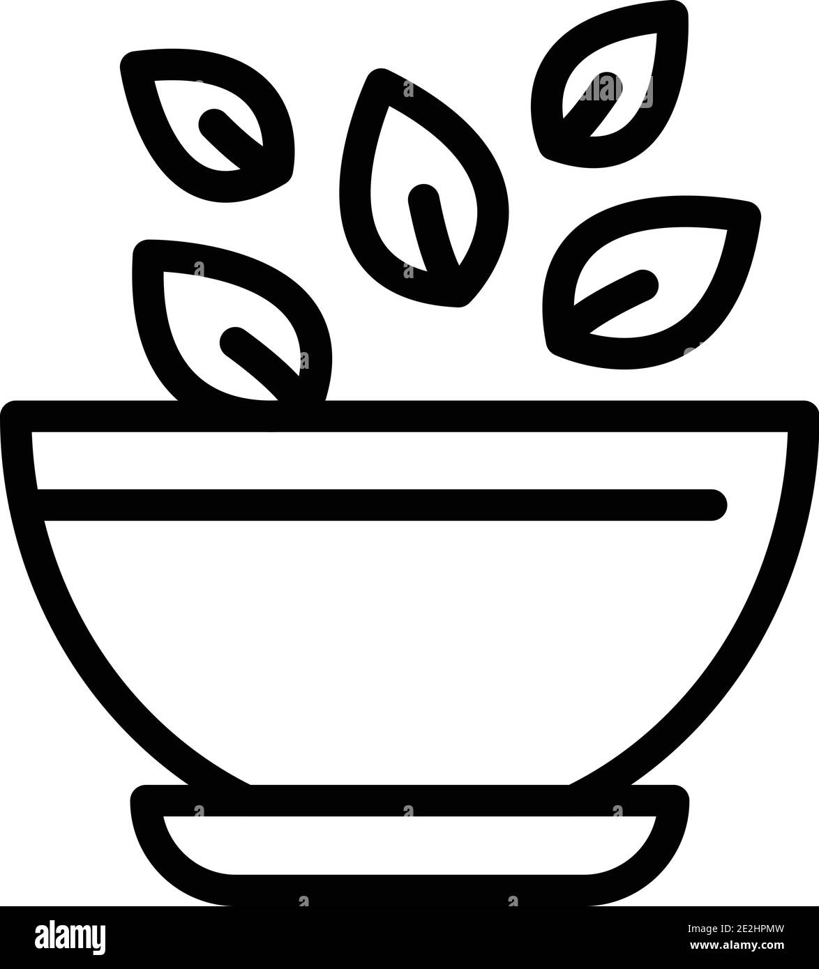 Organic salad icon. Outline organic salad vector icon for web design ...