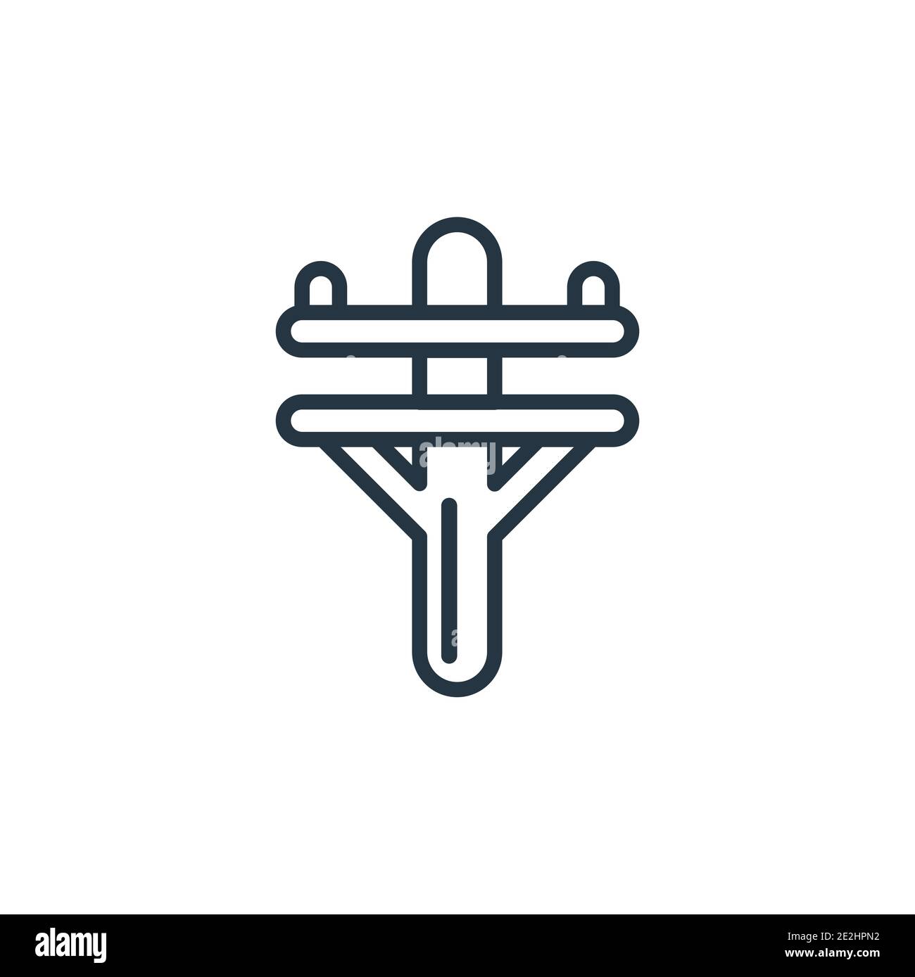 Pole outline vector icon. Thin line black pole icon, flat vector simple element illustration ...
