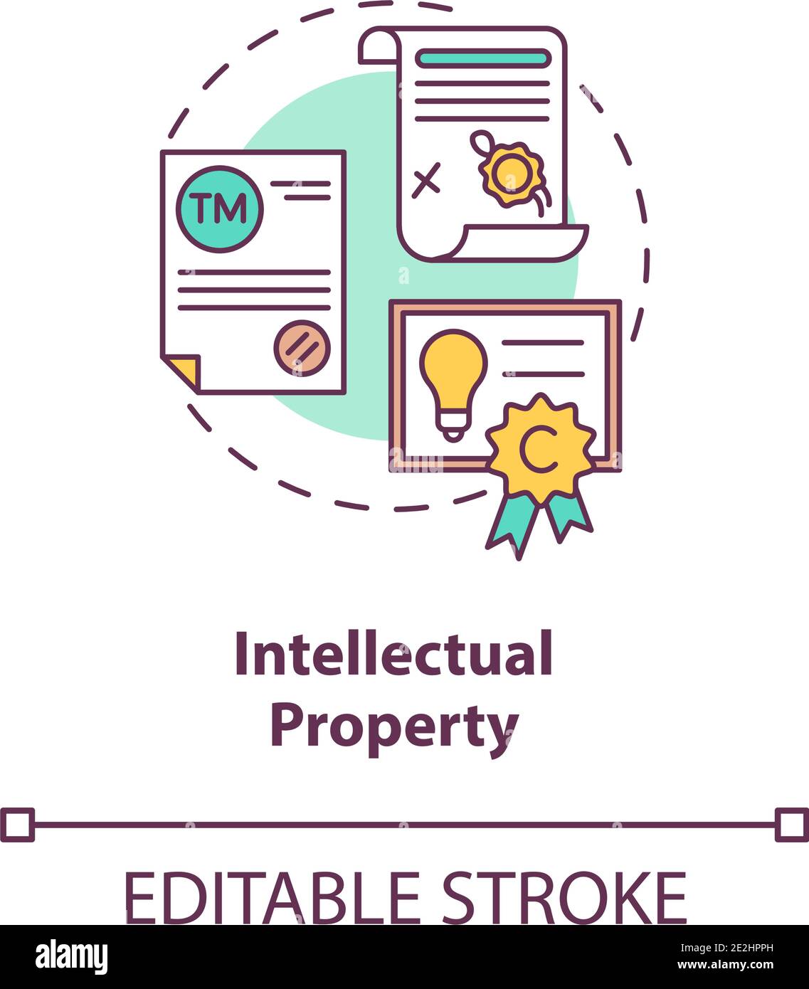 Intellectual property management line Cut Out Stock Images & Pictures ...