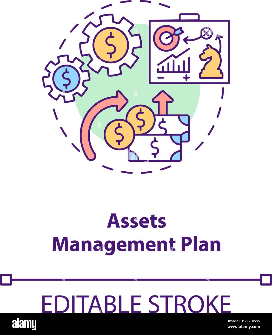 Assets management plan concept icon Stock Vector Image & Art - Alamy