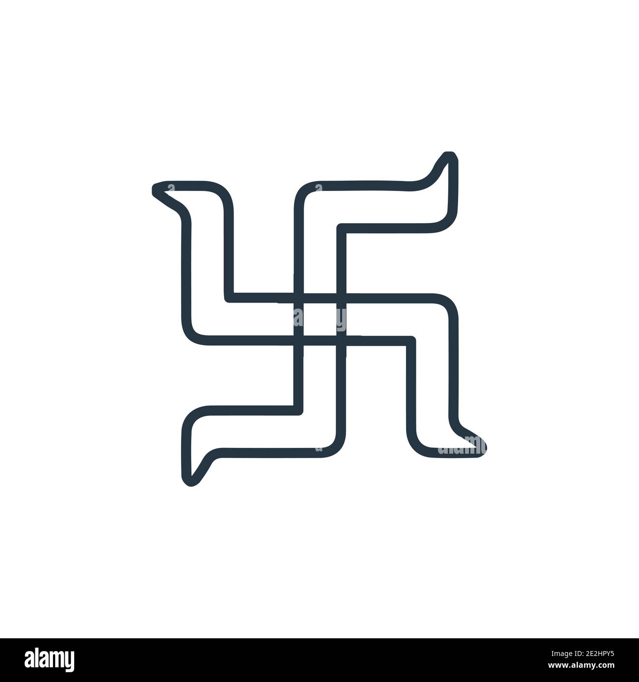 Swastica outline vector icon. Thin line black swastica icon, flat ...