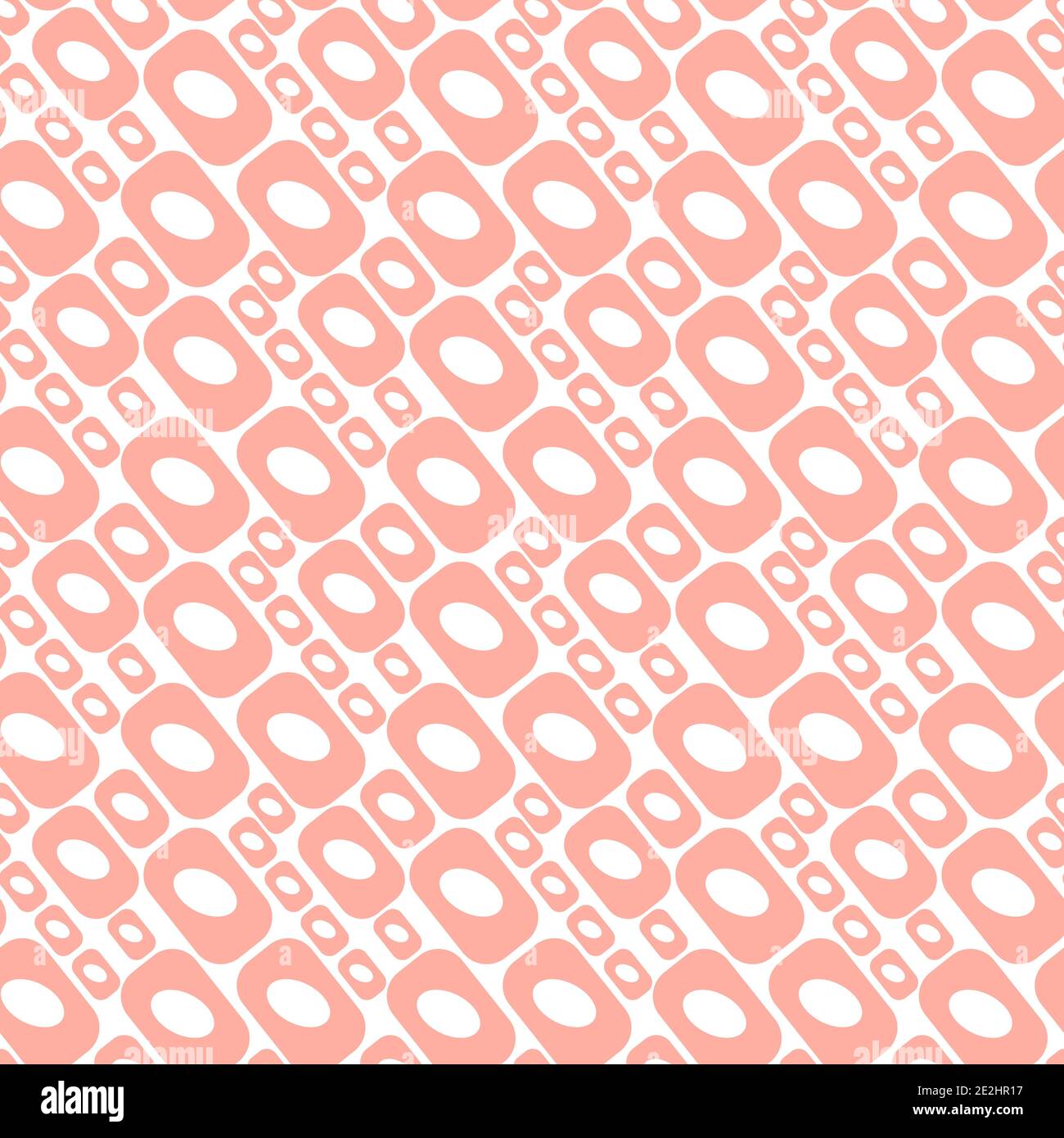 Pink and white cute abstract seamless repeat pattern. Geometric shapes ...