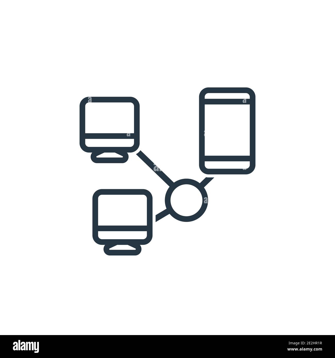 Networking Outline Vector Icon Thin Line Black Networking Icon Flat Vector Simple Element