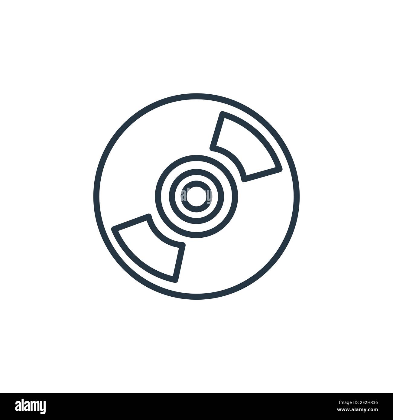 Cd room outline vector icon. Thin line black cd room icon, flat vector ...