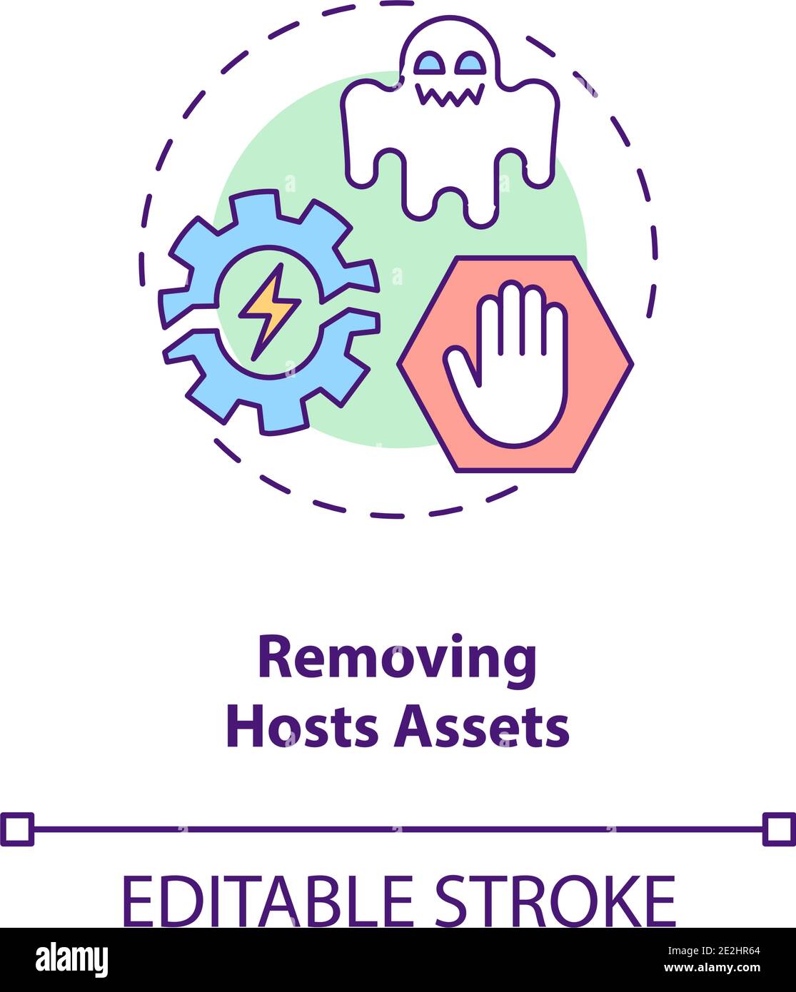 Removing hosts assets concept icon Stock Vector Image & Art - Alamy